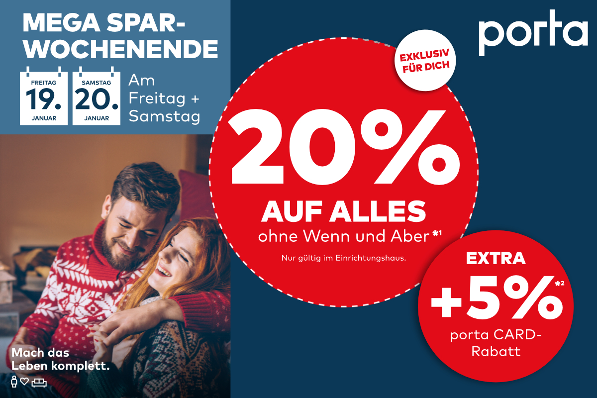 Diese coole Spar-Aktion läuft bis Samstag (20.1.) bei porta Halberstadt