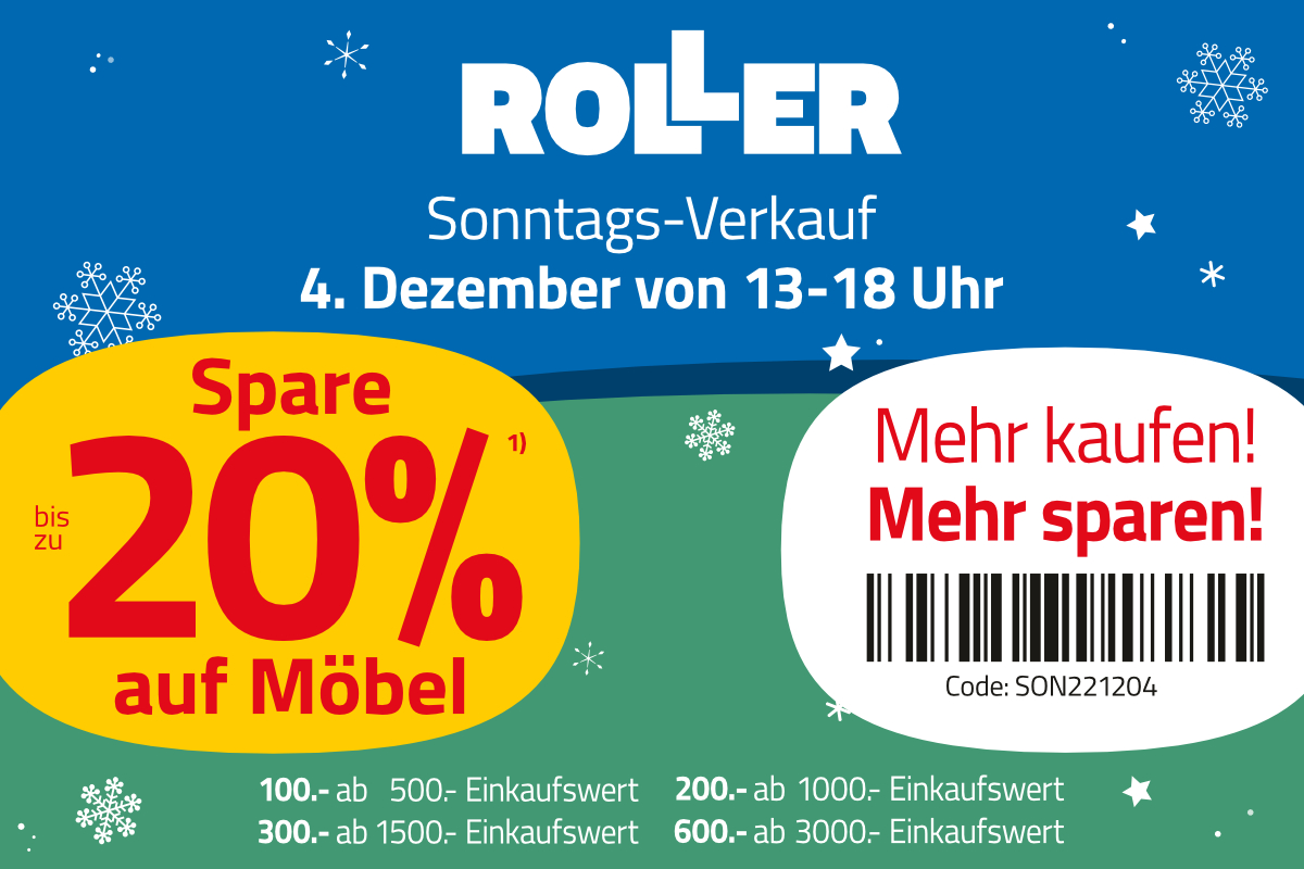 Wer richtig sparen will, muss am Sonntag (4.12.) zu Roller